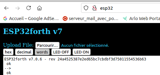 Access ESP32Forth web UI